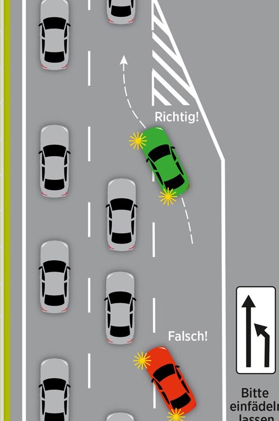 Sie Fahren Auf Einer Strae Mit Zwei Fahrstreifen