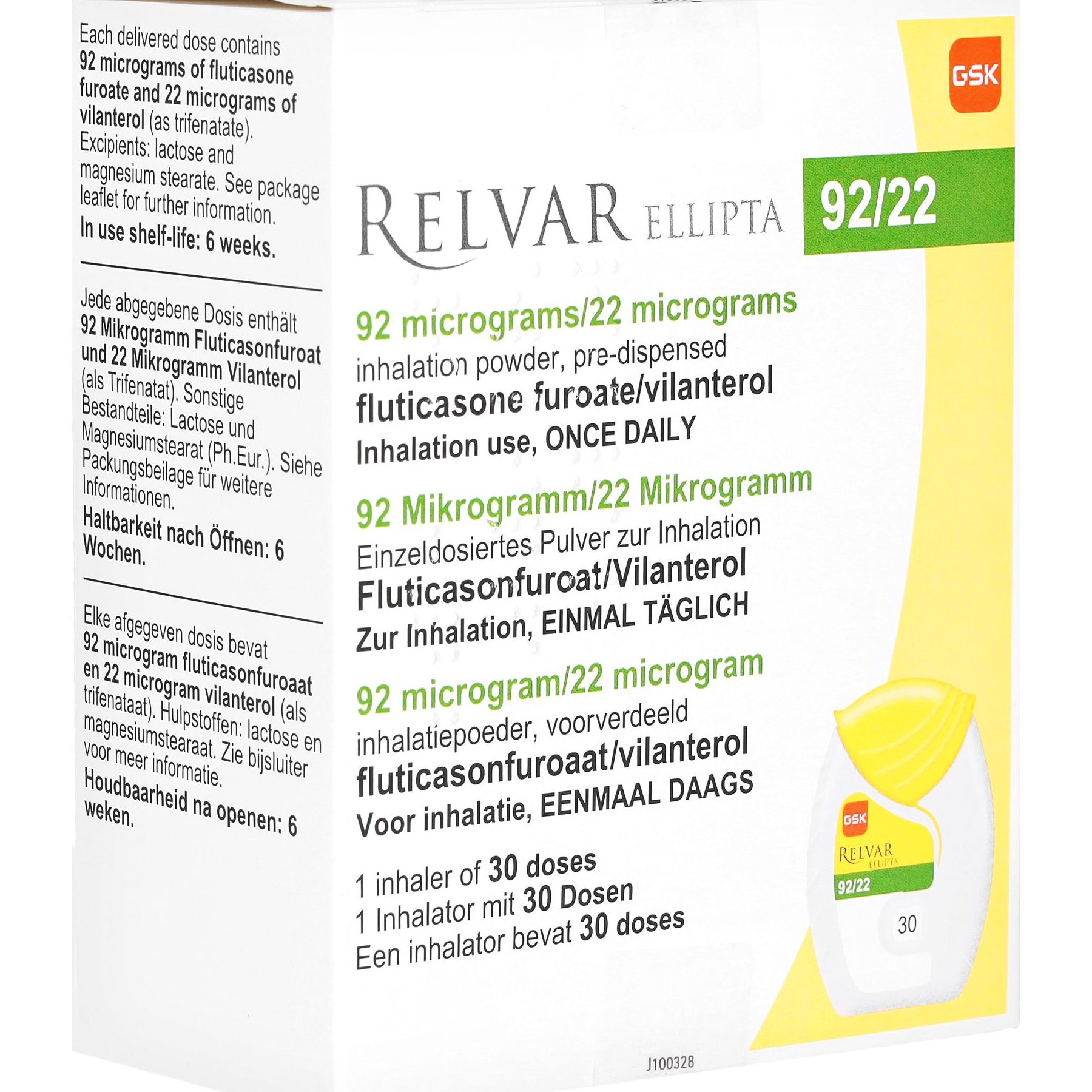 Relvar Ellipta 92/22: Anwendung, Dosierung und Wirkungsweise